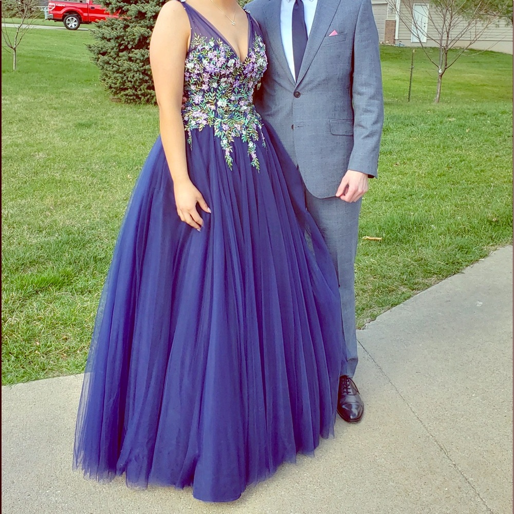 Mac Duggal Indigo/Navy Blue Prom Dress - Gem